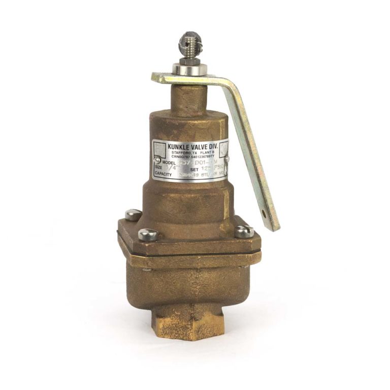 Kunkle Safety Relief Valve 3/4″ inlet 1″ Outlet 125psig Model 537-D01-HM | High Purity Equipment